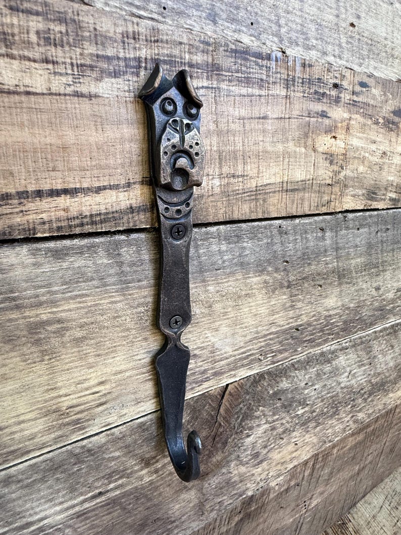 Hand Forged Iron Bulldog Hook, Georgia Fan Leash Holder, 6th ...