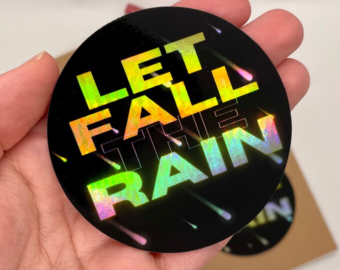 Sticker Holographic Red Rising Sticker, Let Fall the Rain, Howler ...
