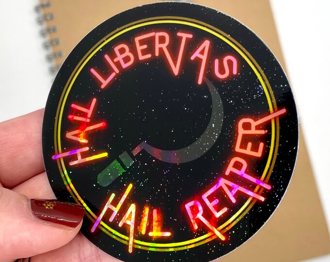 Sticker Holographic Red Rising Sticker, Hail Libertas Hail Reaper ...