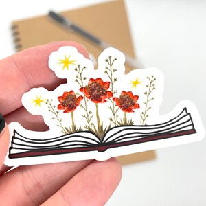 Sticker Red Rising Haemanthus, Live for More Sticker, Bookish Sticker ...