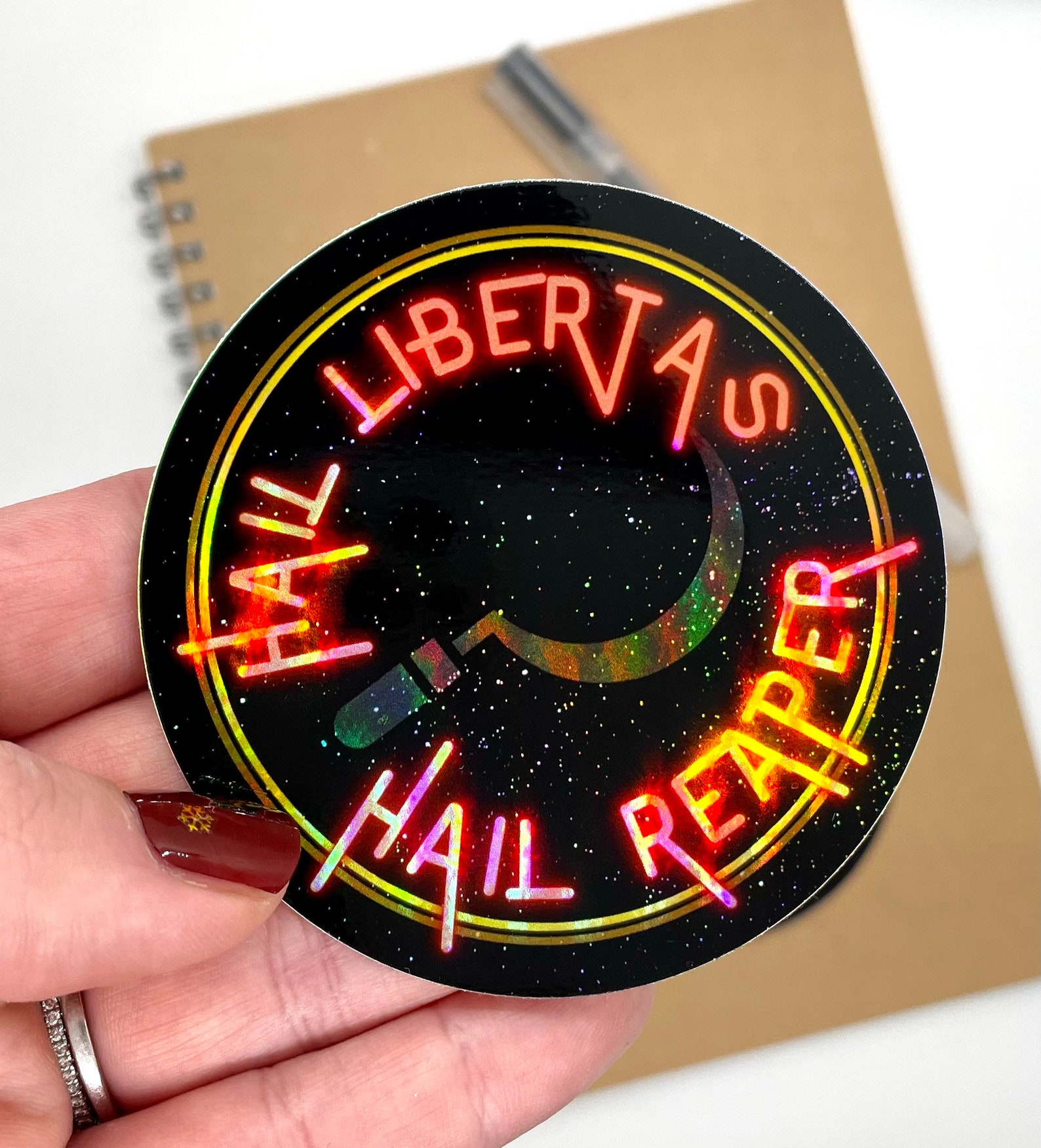 Sticker Holographic Red Rising Sticker Hail Libertas Hail - Etsy