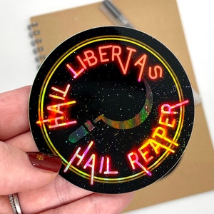 Sticker Holographic Red Rising Sticker, Hail Libertas Hail Reaper ...