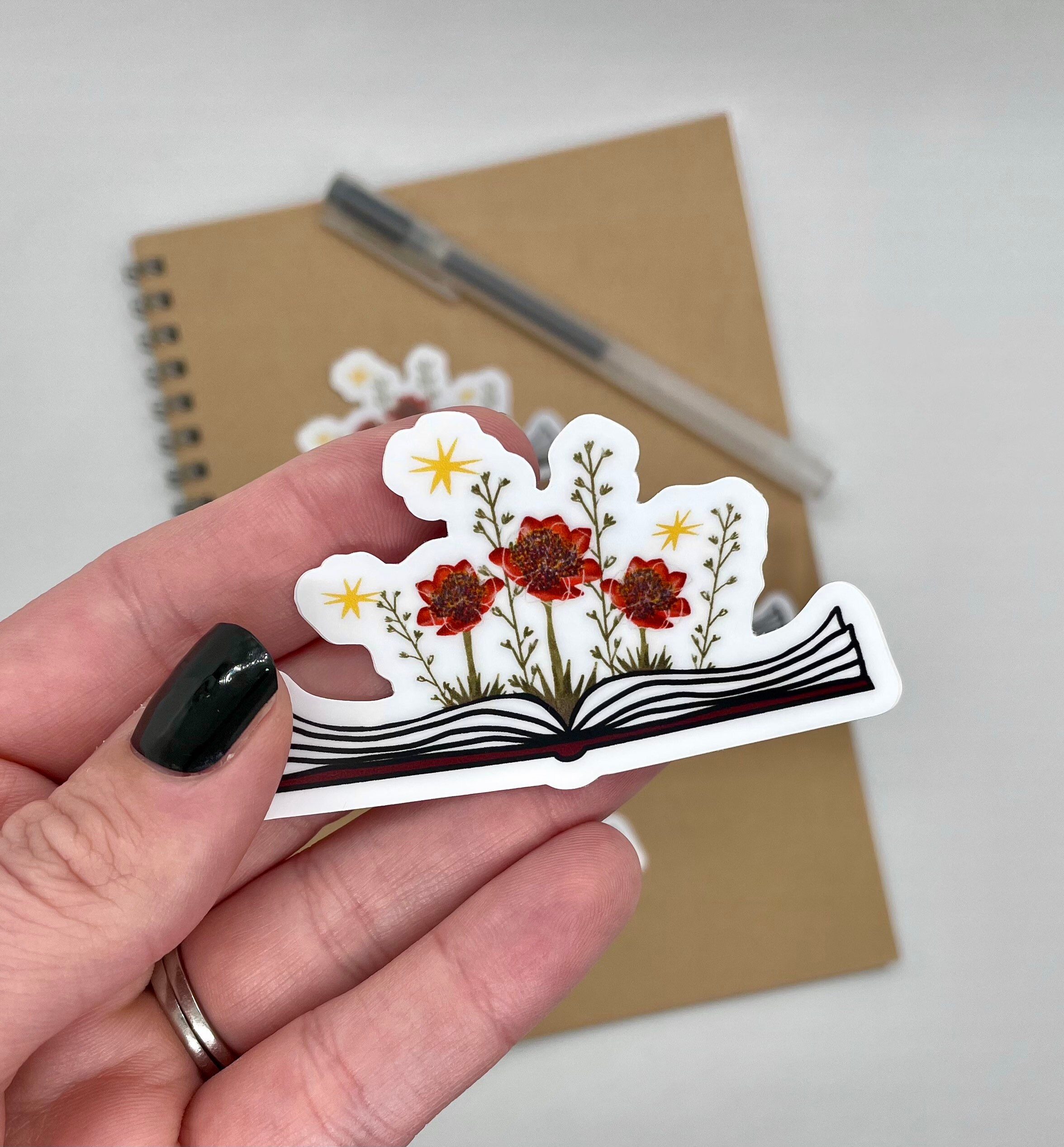 Sticker Red Rising Haemanthus Live for More Sticker Bookish - Etsy