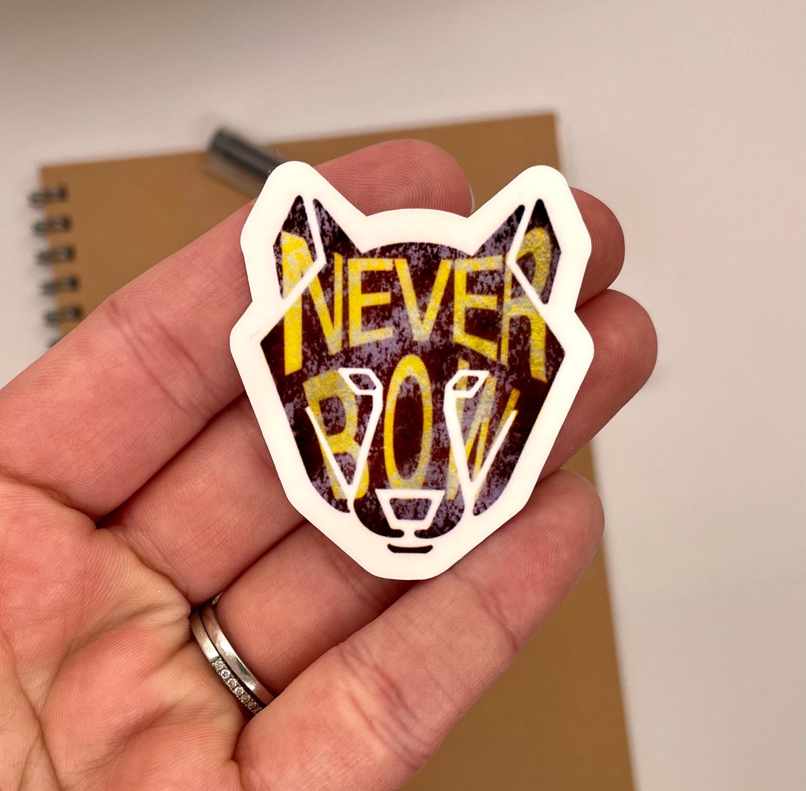 Red Rising Sticker Howler Stickers Never Bow Red Rising | Etsy