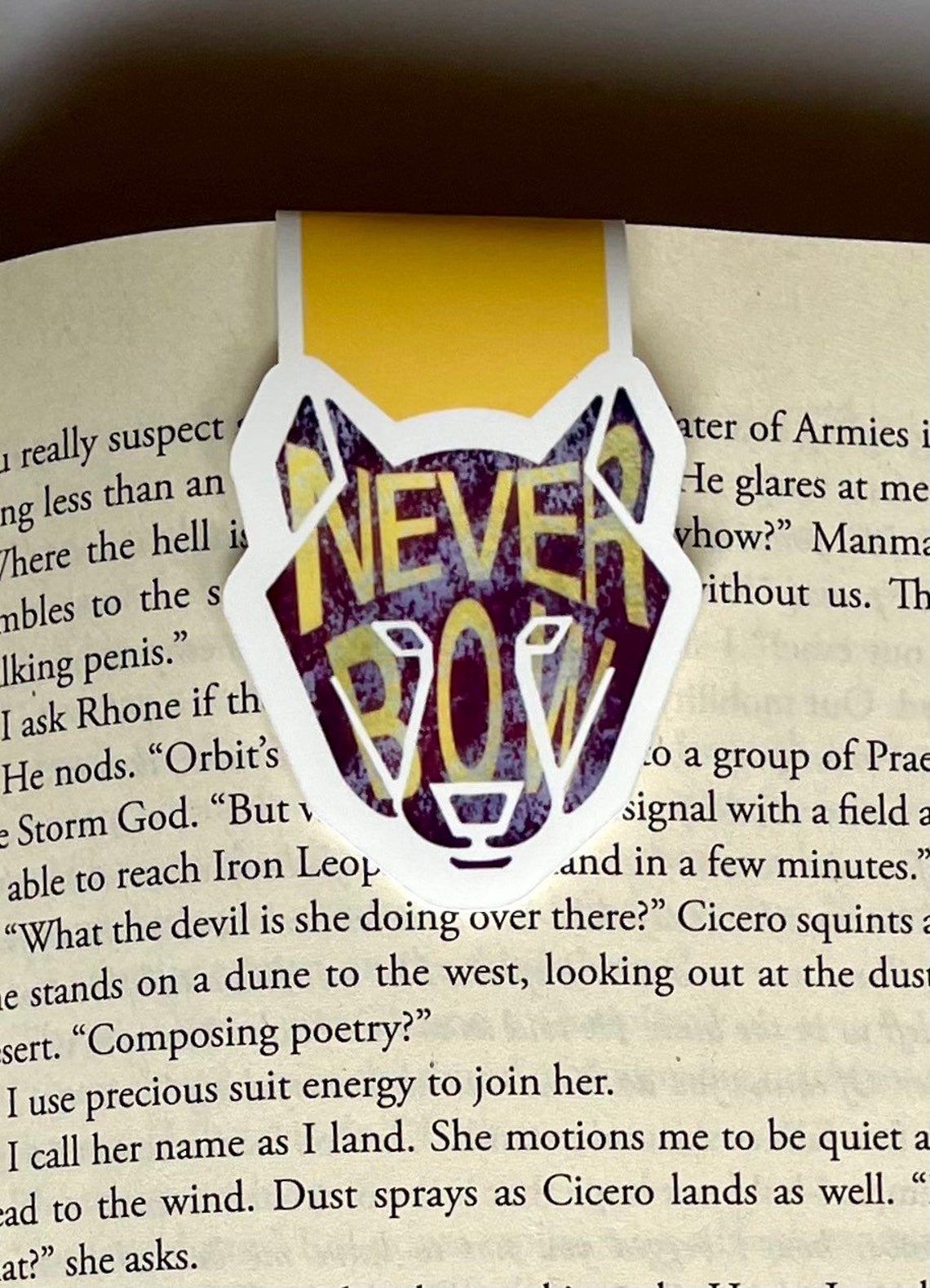 Bookmark Red Rising Howler Bookmark Never Bow Red Rising - Etsy