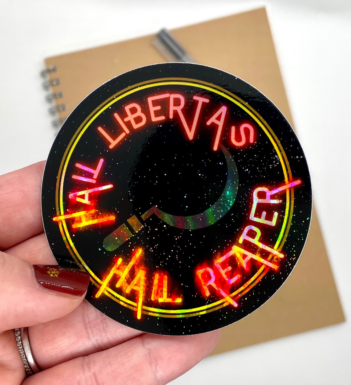 Sticker Holographic Red Rising Sticker Hail Libertas Hail - Etsy