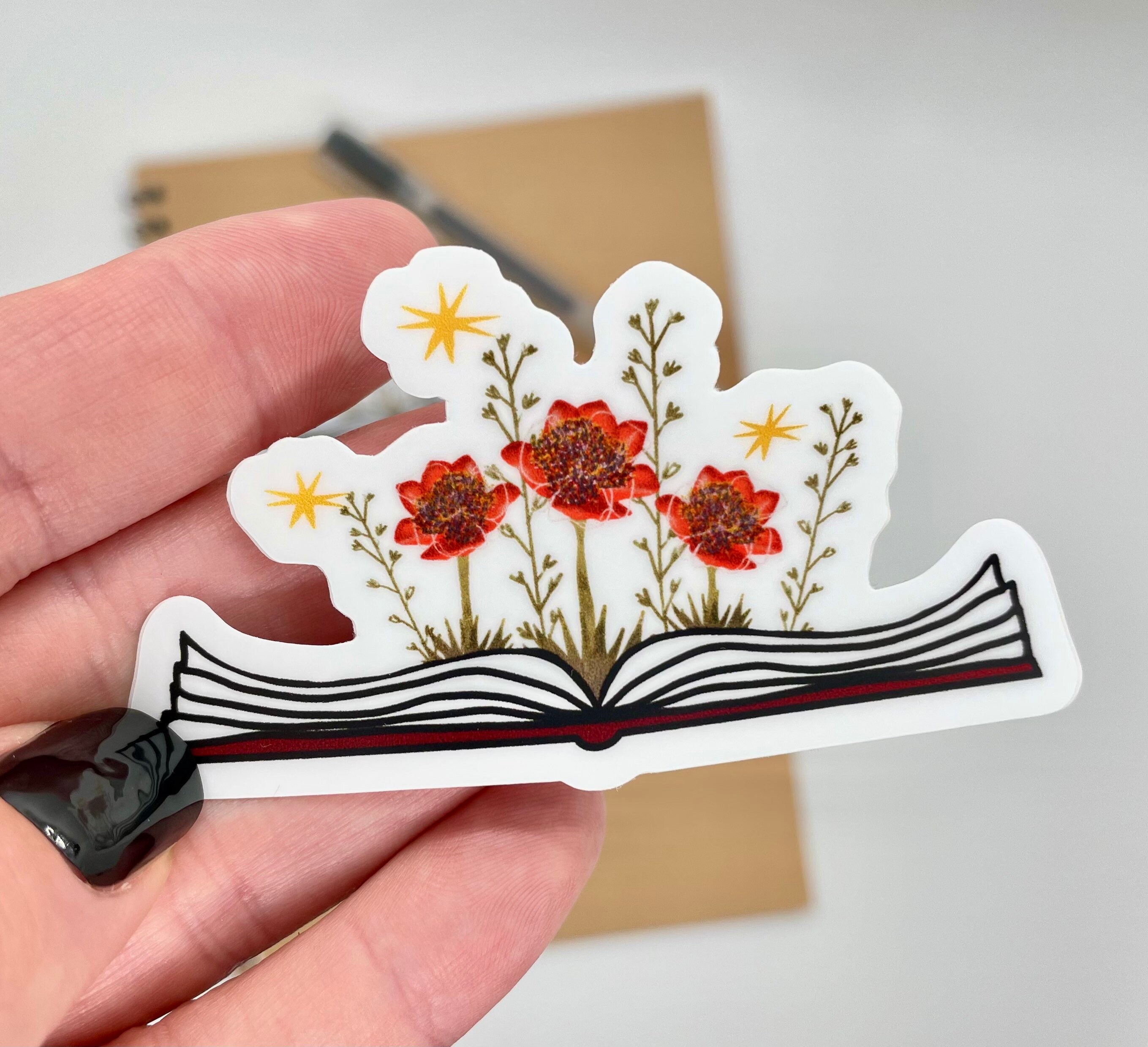 Sticker Red Rising Haemanthus Live for More Sticker Bookish - Etsy