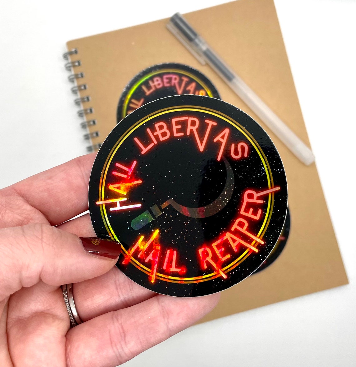 Sticker Holographic Red Rising Sticker Hail Libertas Hail - Etsy