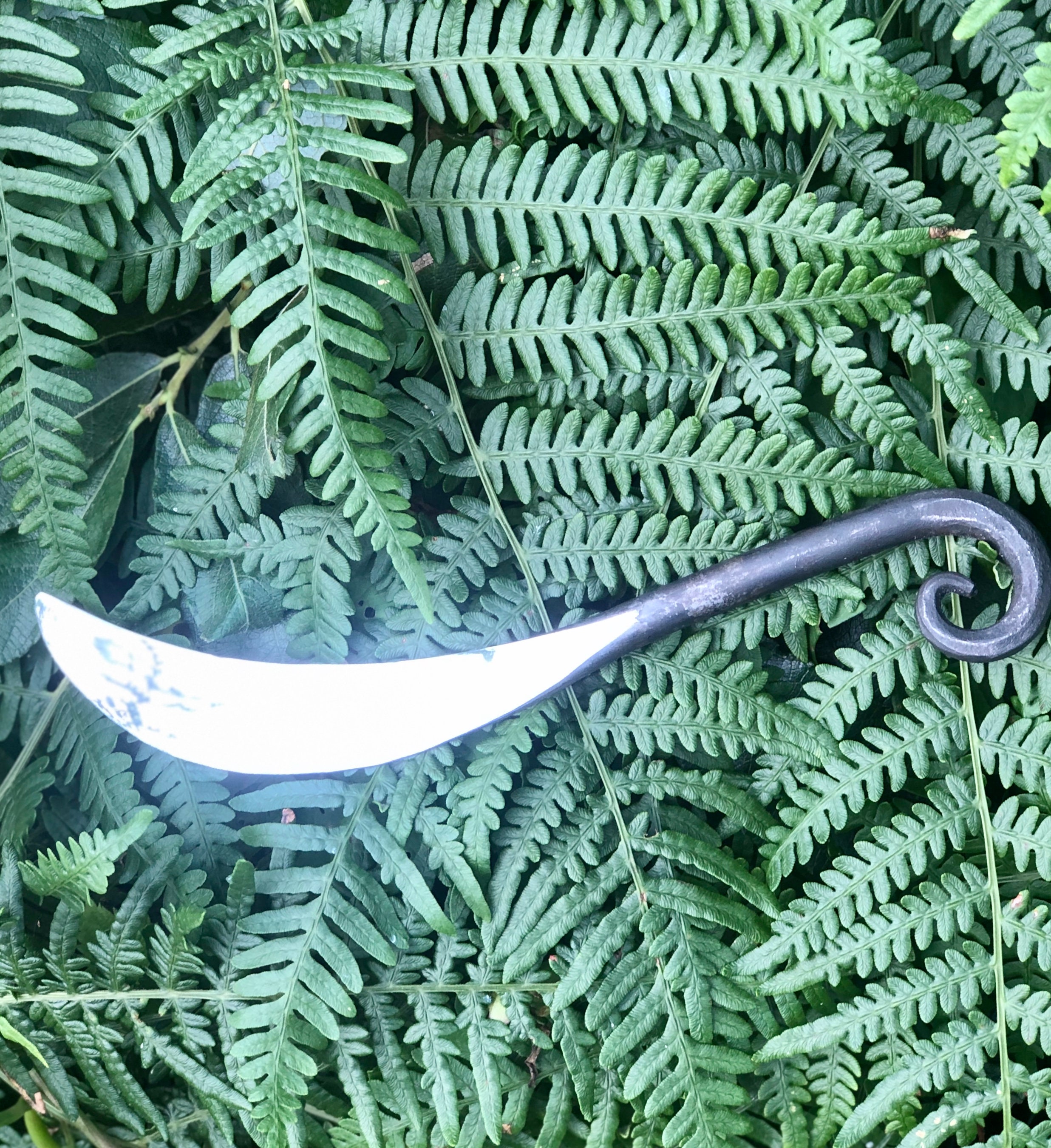 Druid Ritual Knife Crescent Moon With Leather Sheath Hand - Etsy