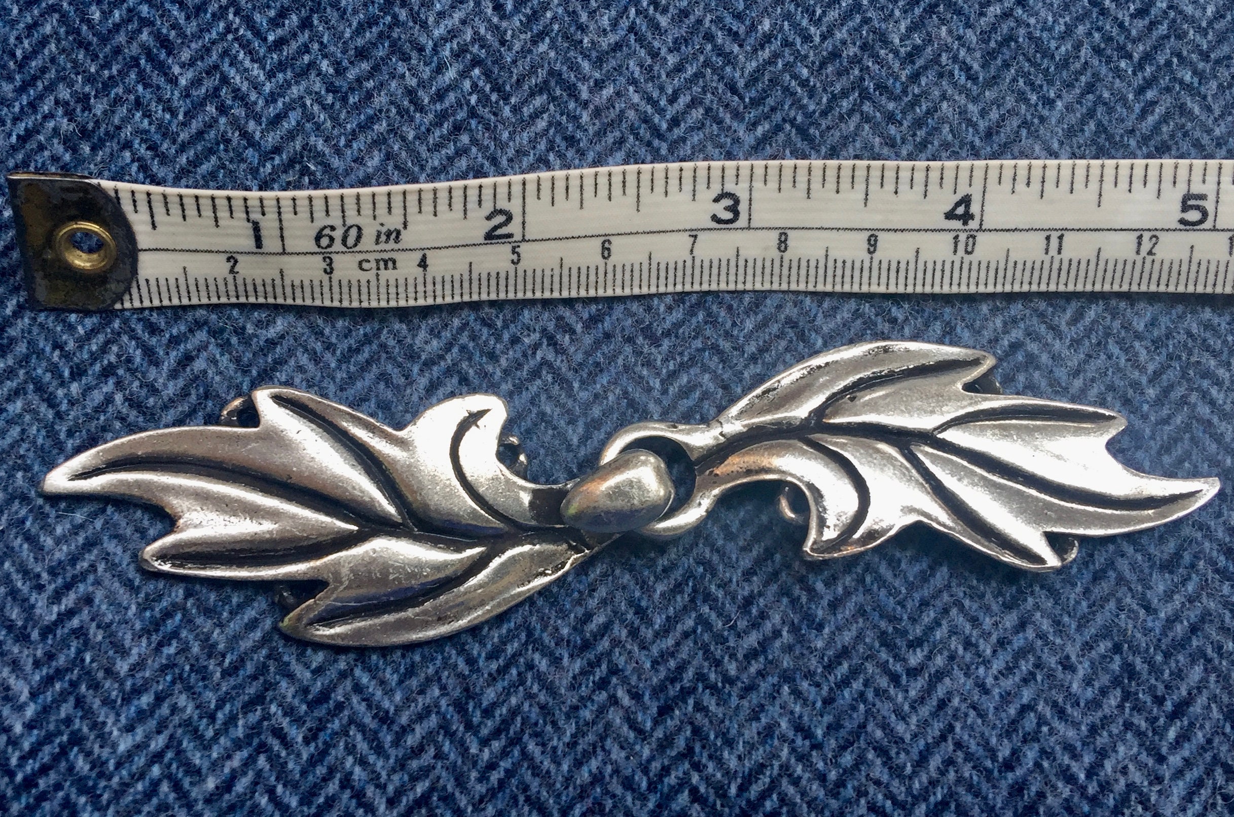 Cloak Cape Clasp Elven Leaf Lord of the Rings in Silver Brass - Etsy UK