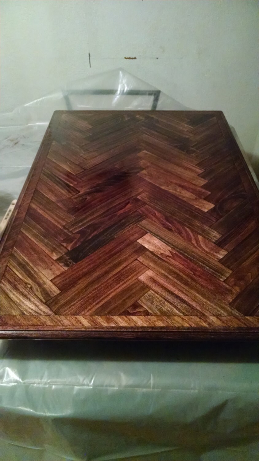 Herringbone Dinner Table / Chevron Dining Table / Dining Table ...