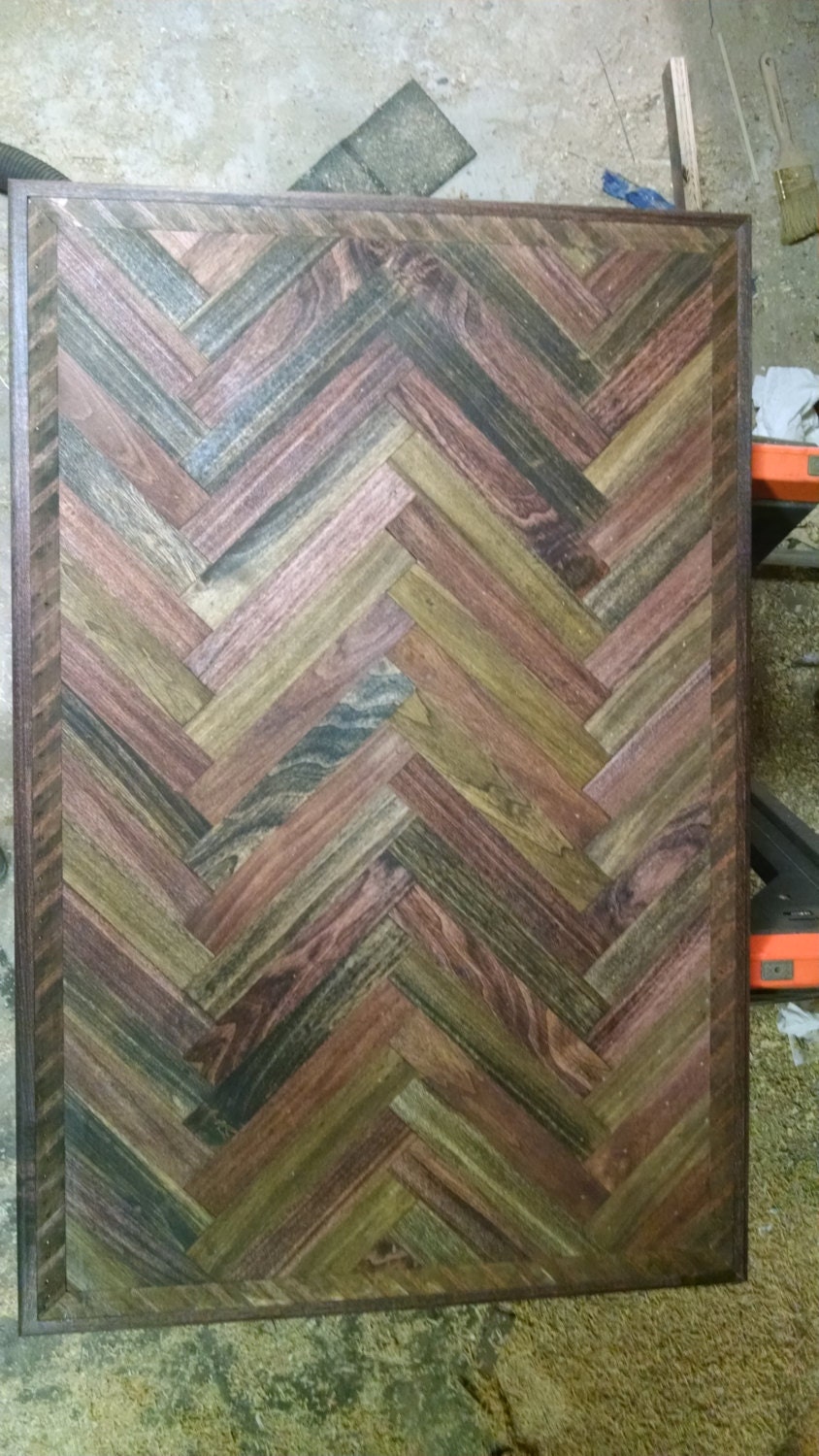 Herringbone Dinner Table / Chevron Dining Table / Dining Table ...