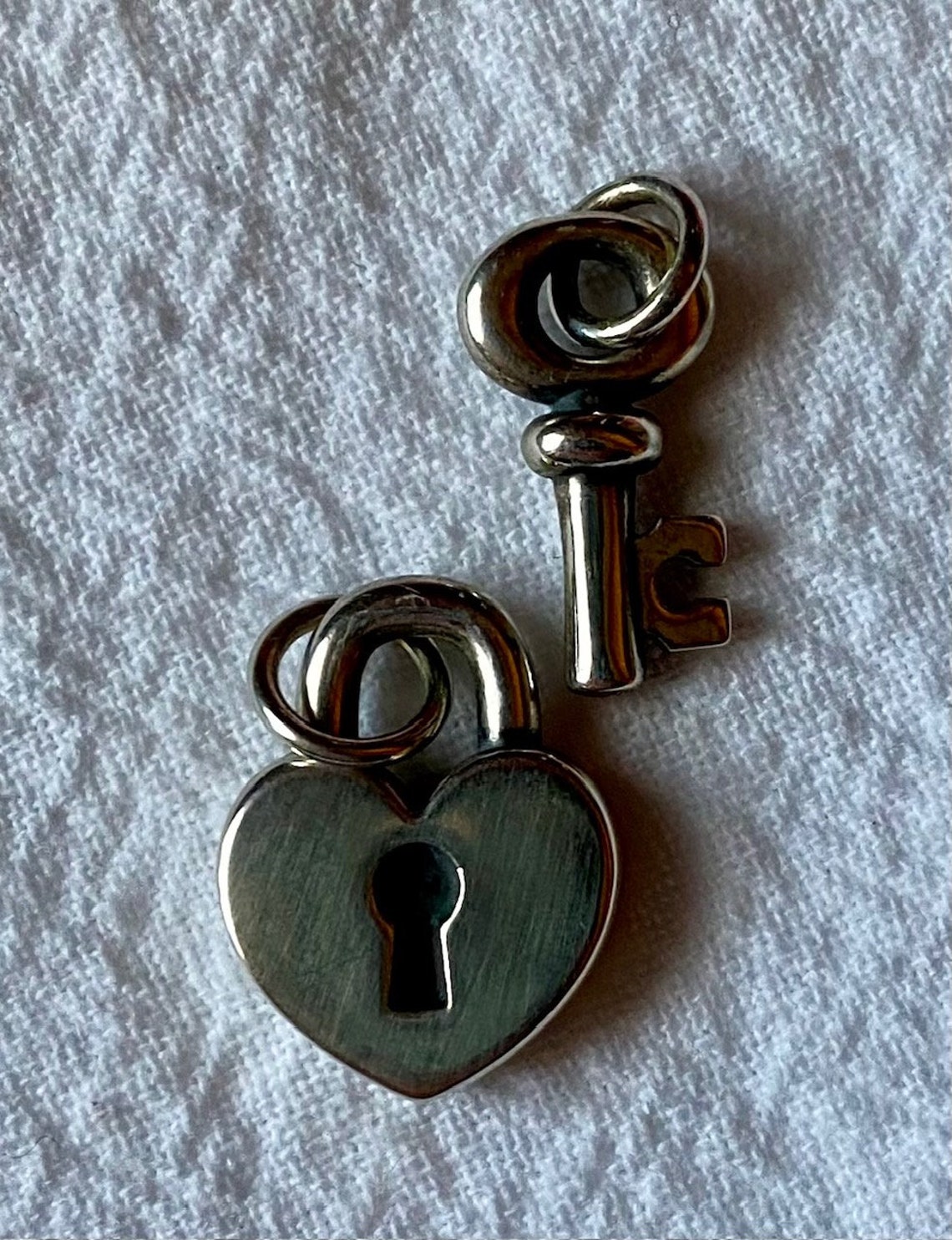 James Avery Sterling Silver Lock & Key Heart Charms W/bails - Etsy