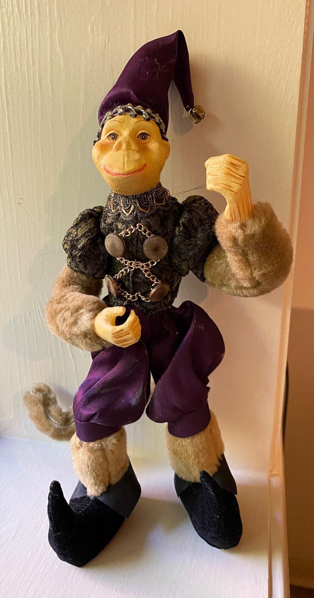 Retired Mark Roberts Collection Jester Monkey Doll - Etsy