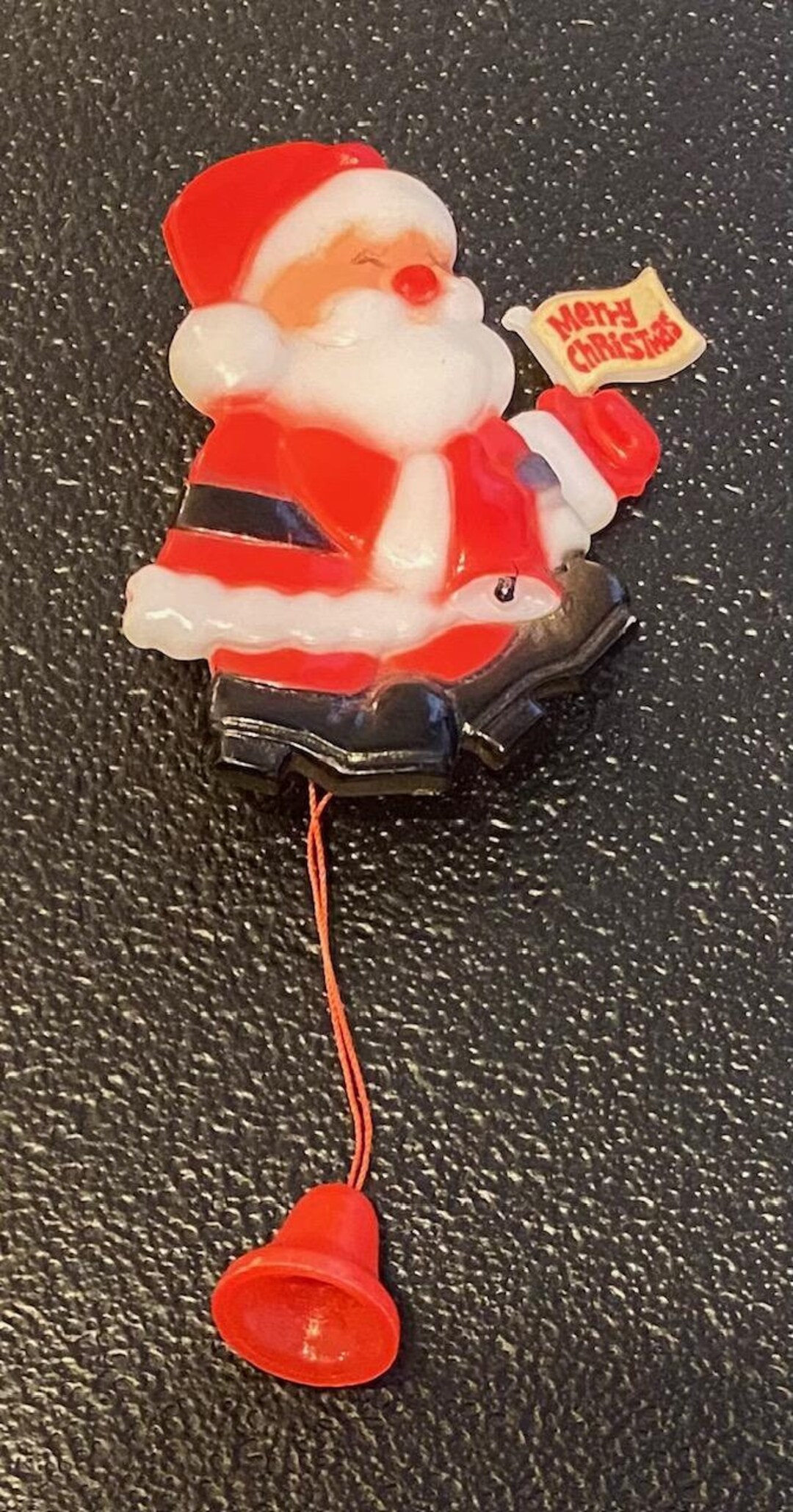 Vintage Plastic Movable Santa Brooch With Pull String Hong Kong 1977 - Etsy