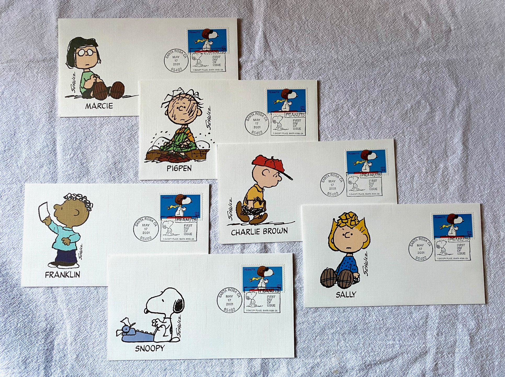 First Edition Peanuts Set of 12 Official First Day Cover Envelopes by ...