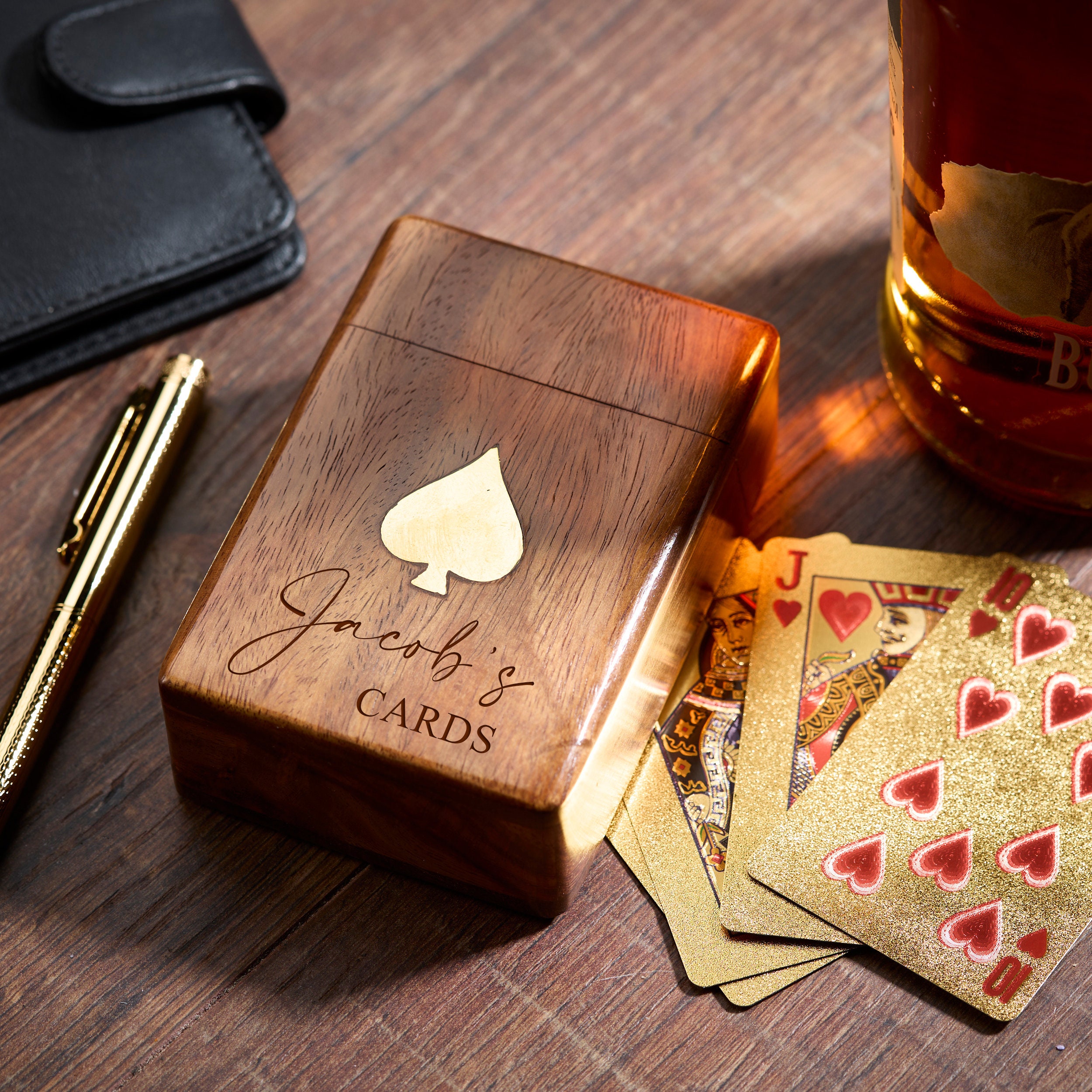 Wooden Playing Card Holders Curved Design Hands-free 2 Wooden Playing ...