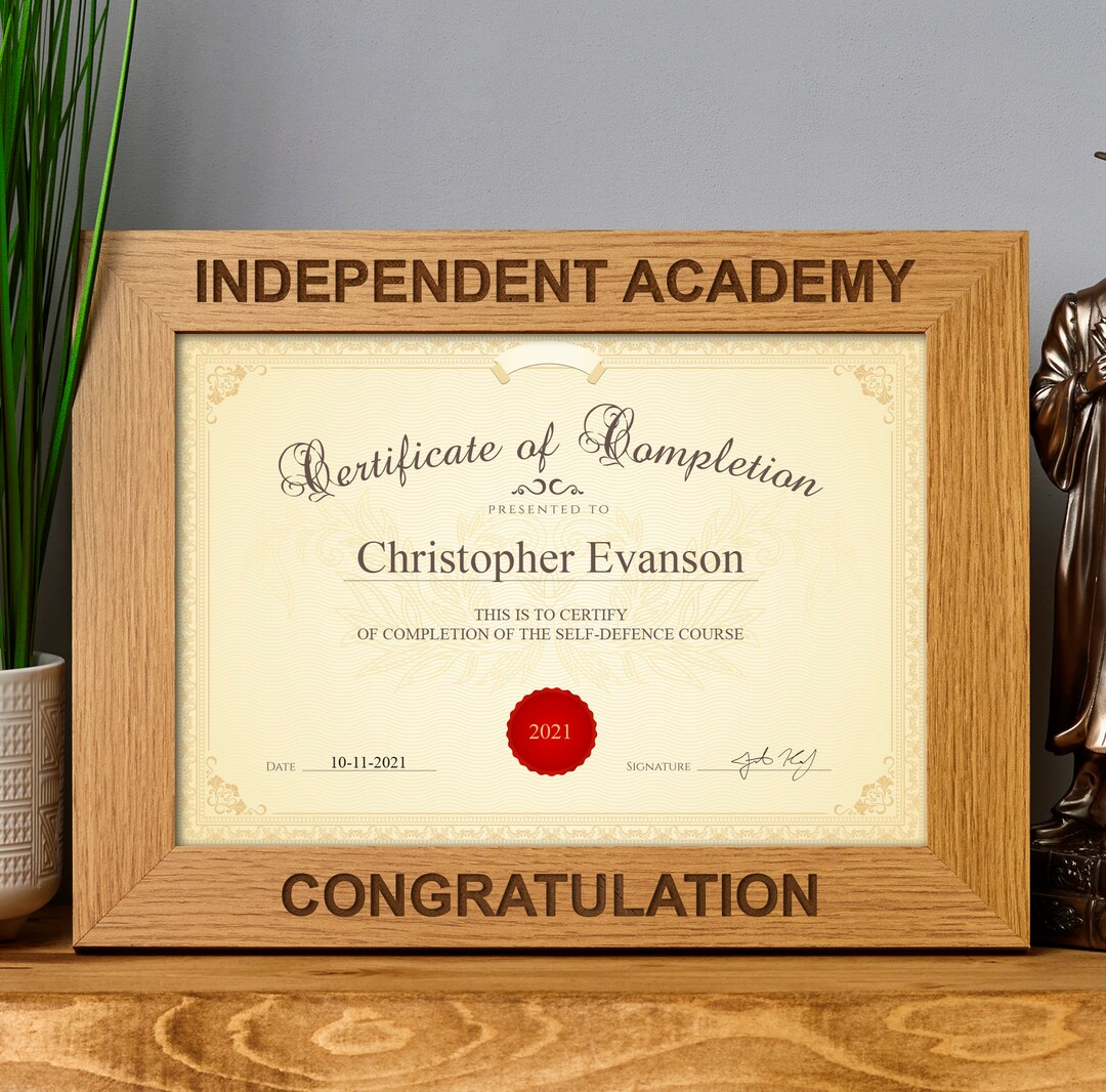 Personalised Wooden Landscape Graduation Certificate Holder - Etsy