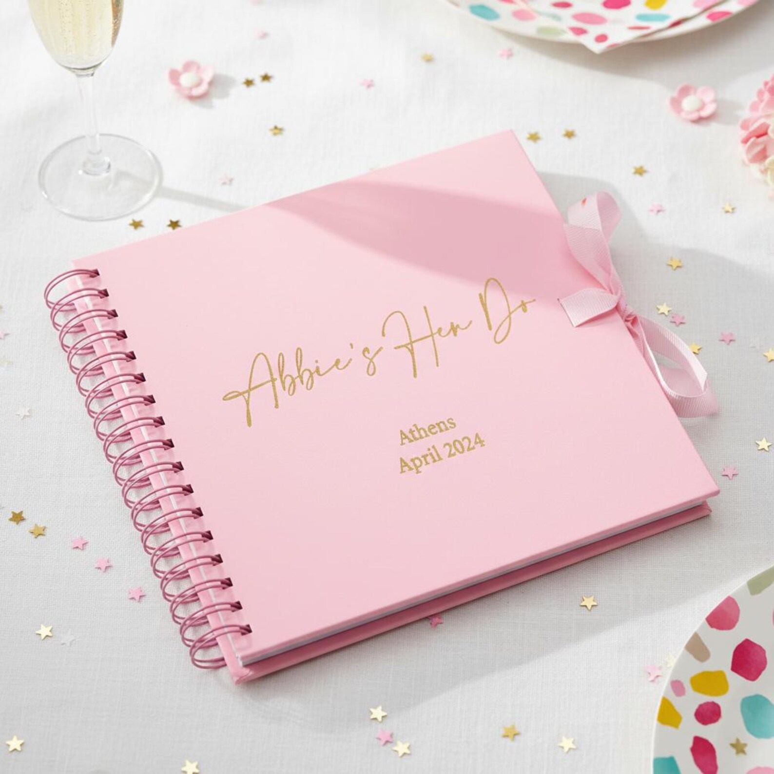 Personalised Pink Hen Night Do Guest Book Scrapbook or Photo Album ...