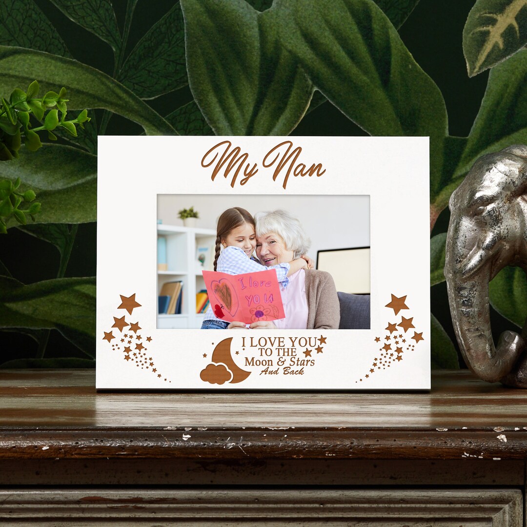 My Nan Love You to the Moon White Photo Frame Gift - Etsy