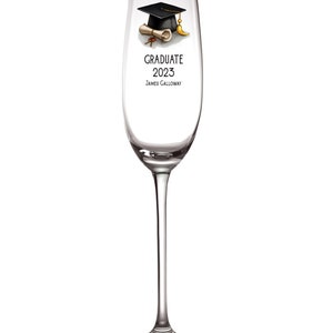 Personalised Graduation Champagne Prosecco Glass Gift - Etsy