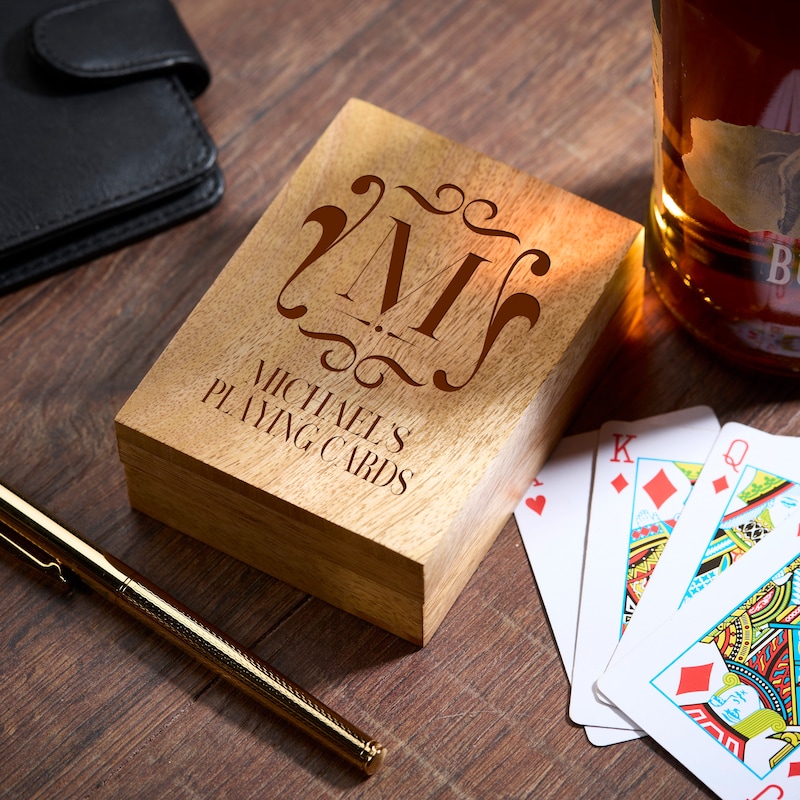 Monogrammed Card Box - Etsy