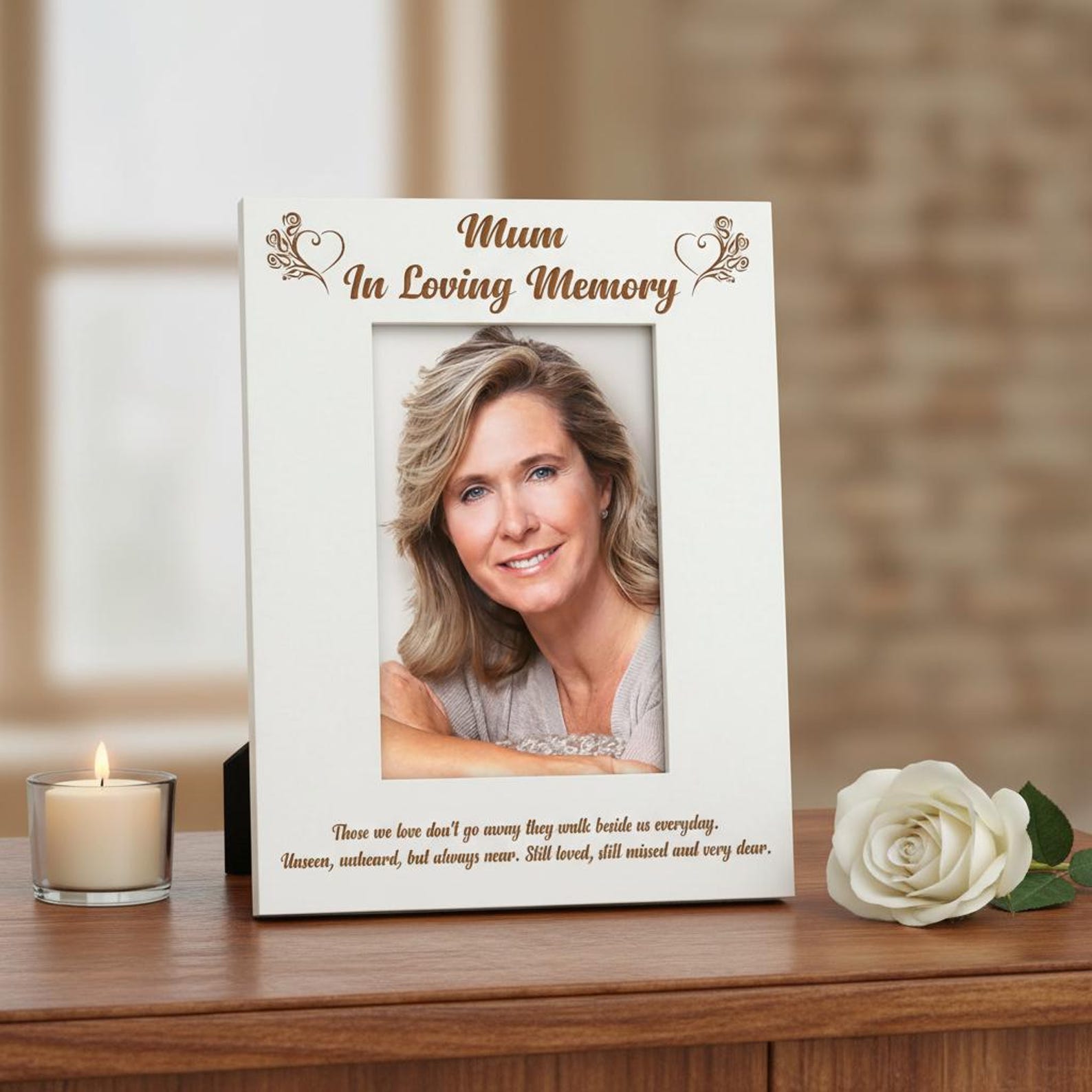 White Engraved Mum in Loving Memory Engraved Photo Frame Gift - Etsy