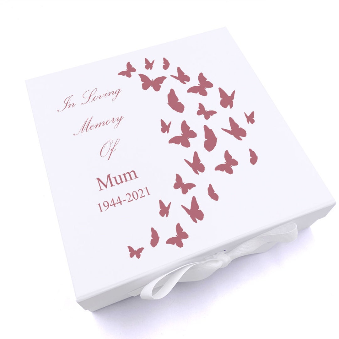 Personalised Mum in Loving Memory Butterflies Design Keepsake Memory ...
