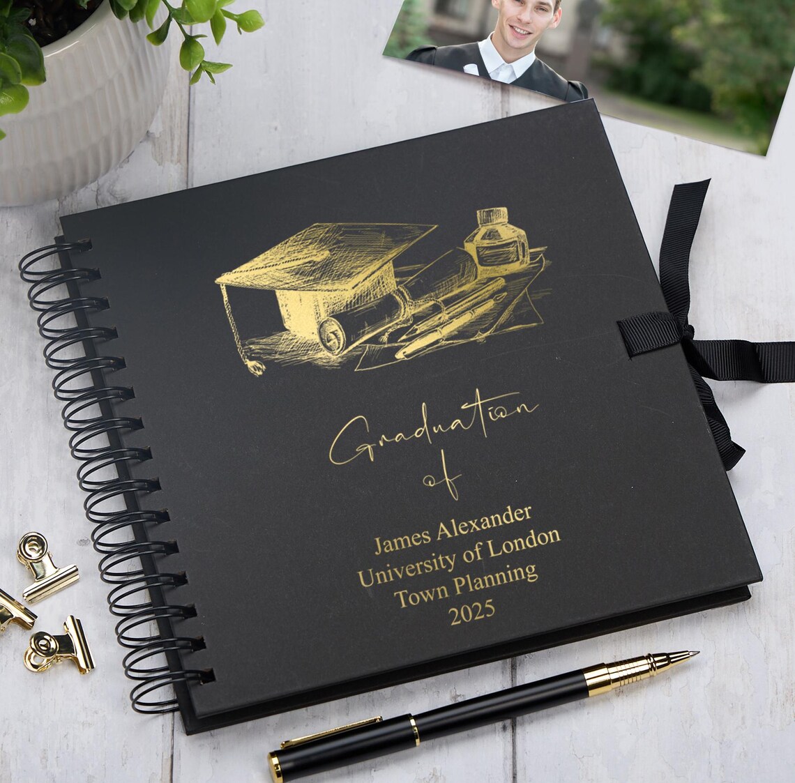 Personalised Graduation Book, Custom Scrapbook Keepsake Photo Album ...