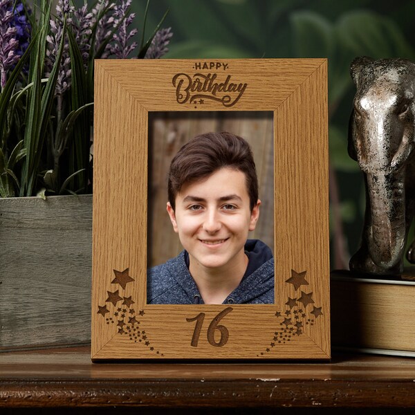 Wood Happy 16th Birthday Frame - Etsy