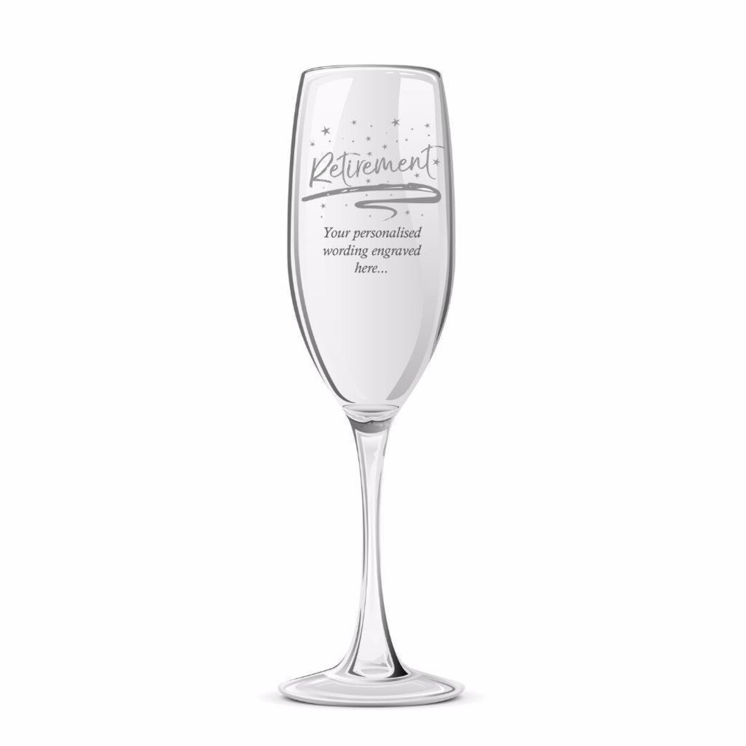 Retirement Gift Personalised Engraved Champagne Glass - Etsy
