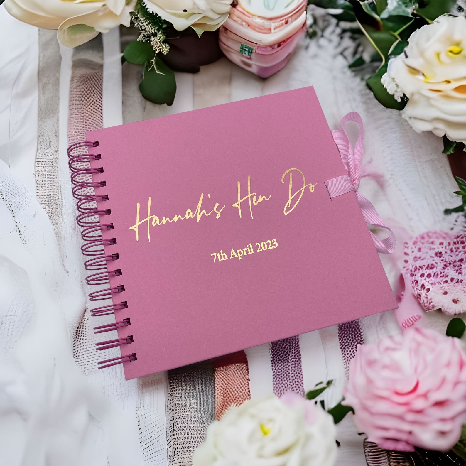 Personalised Pink Hen Night Do Guest Book Scrapbook or Photo - Etsy UK