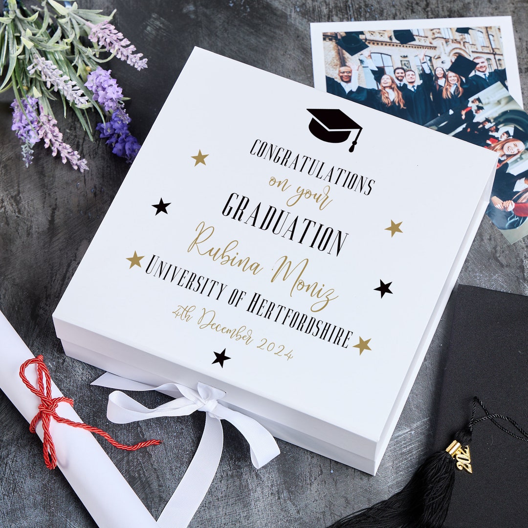 Personalised Congratulations on Your Graduation Keepsake Memory Box ...