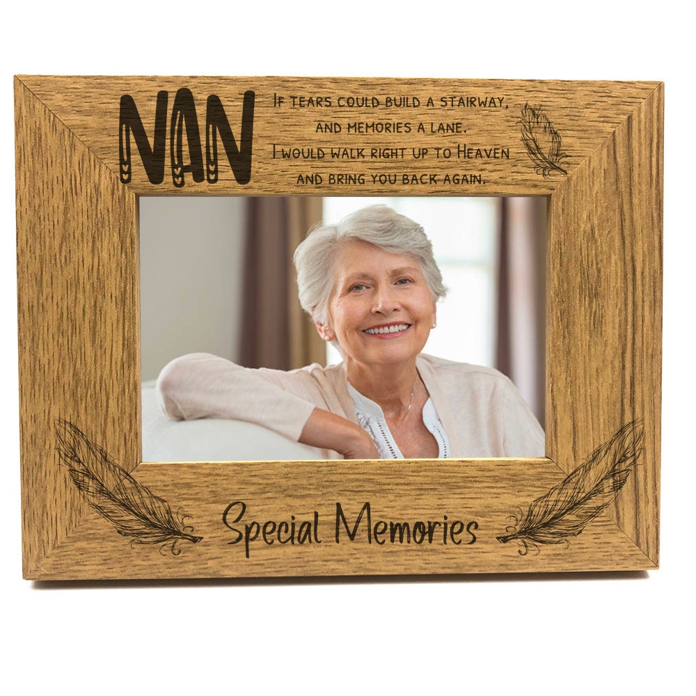 Nan Special Memories Remembrance Photo Frame Gift Oak Wood Finish - Etsy UK