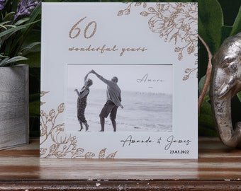 60th Wedding Anniversary Photo Frame - Etsy