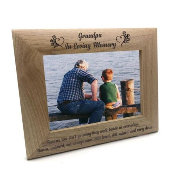 Grandpa Memorial Remembrance Photo Frame | Etsy