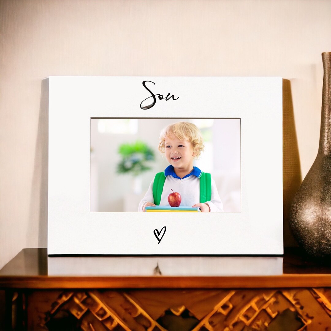 White 6x4 Landscape Picture Photo Frame Our Son Heart - Etsy