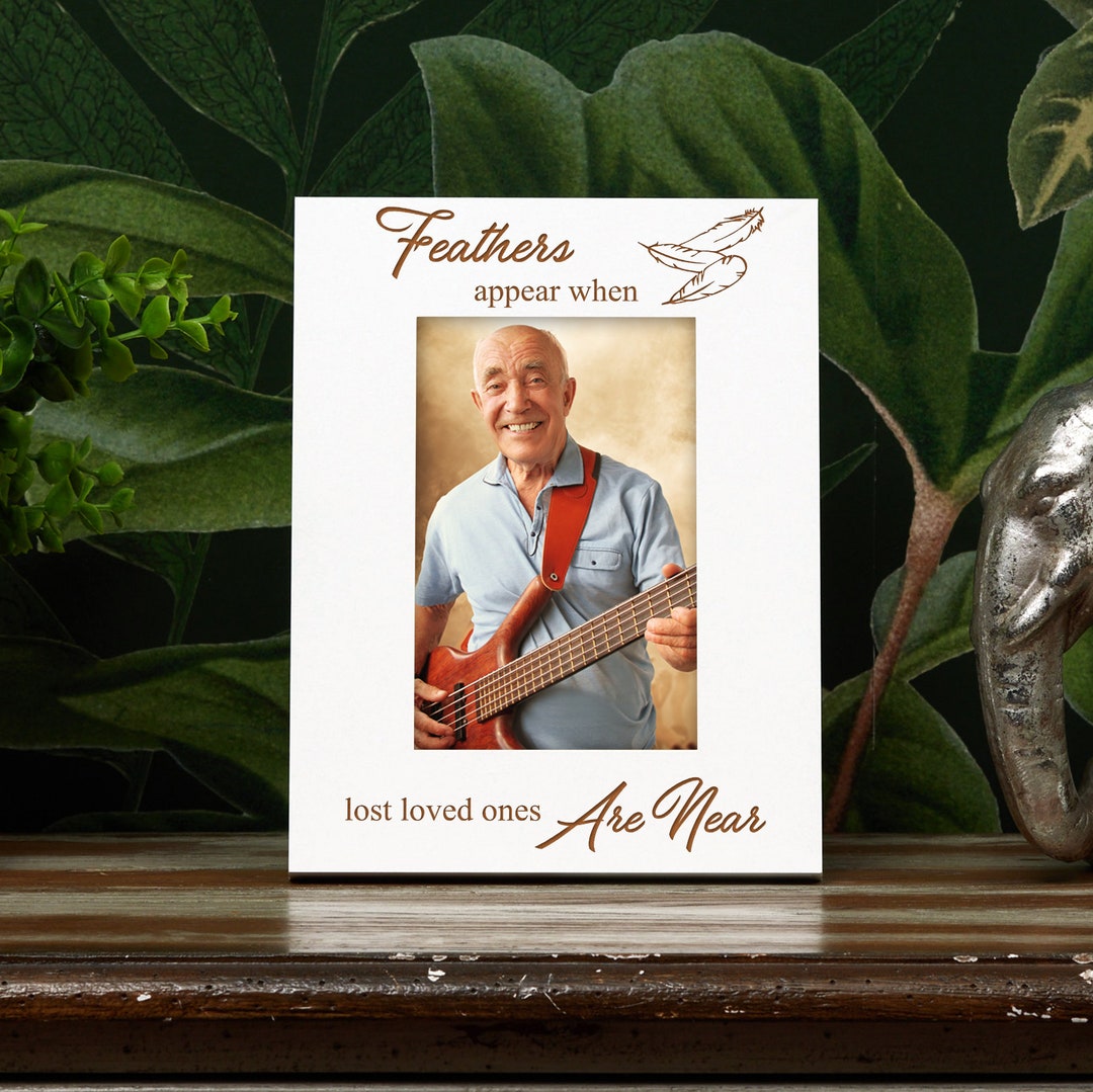 Feathers Appear Remembrance Memorial White Wooden Photo Frame Gift - Etsy