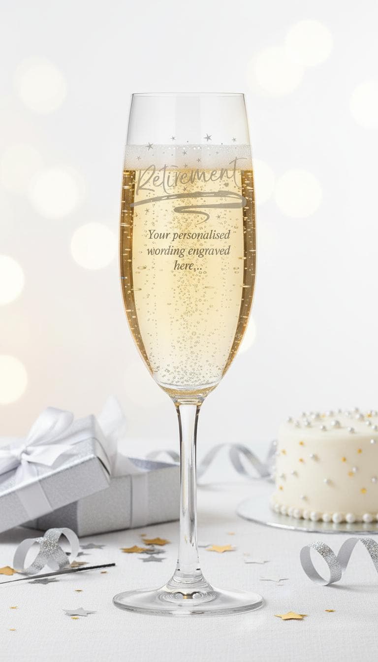 Retirement Gift Personalised Engraved Champagne Glass Gift - Etsy