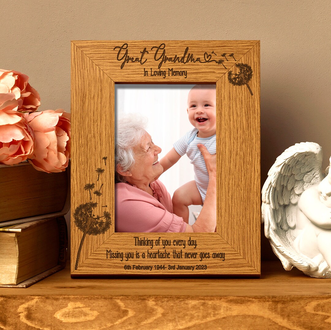 Great Grandma Remembrance Photo Frame Personalised Portrait With ...