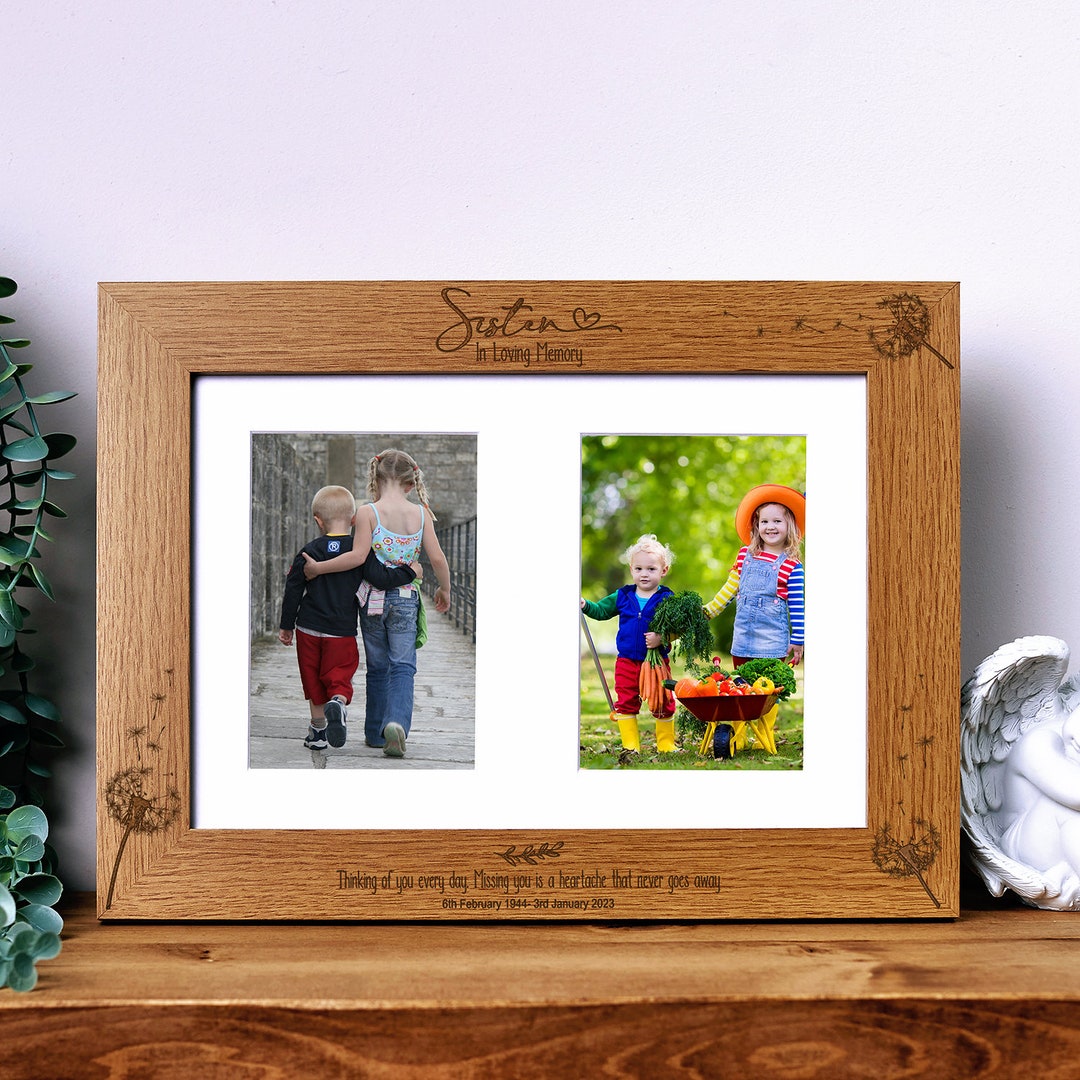 Sister in Loving Memory Photo Frame Double 6x4 Inch Personalised - Etsy