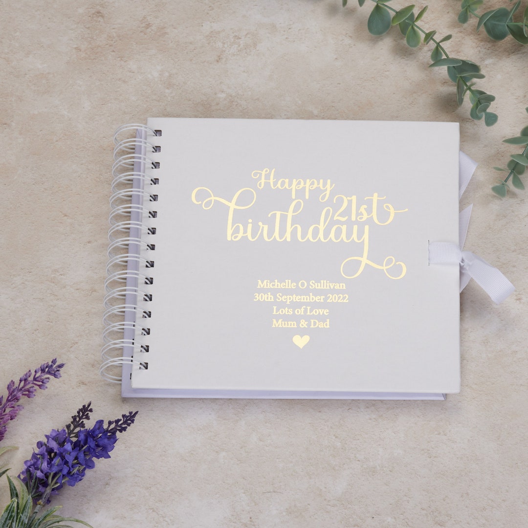Personalised 21st Birthday Scrapbook Photo Album or Guest Book Gift - Etsy