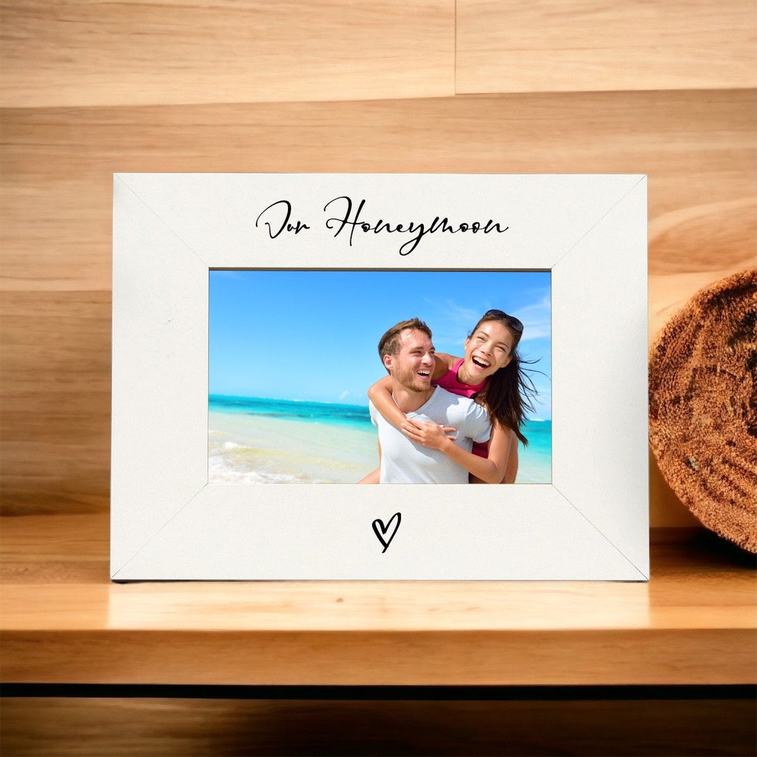 White 6x4 Landscape Picture Photo Frame Our Honeymoon - Etsy