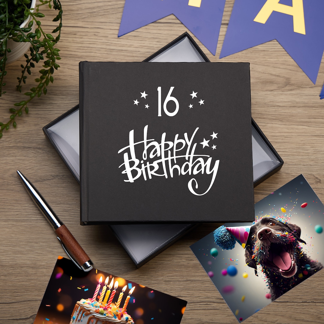 16th Birthday Black Photo Album Gift for Him 50 X 6" X 4" Photos - Etsy