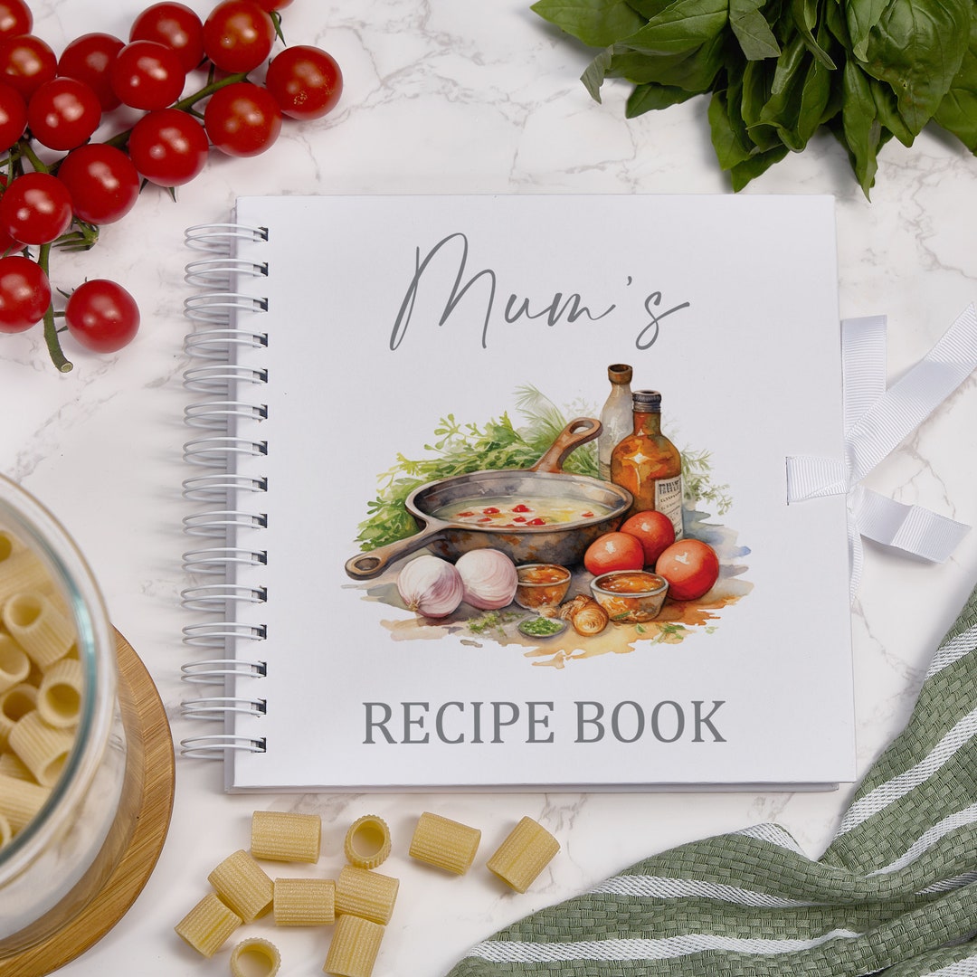 Personalised Any Name Recipe Book, Cook Book, Bakers White Cover - Etsy