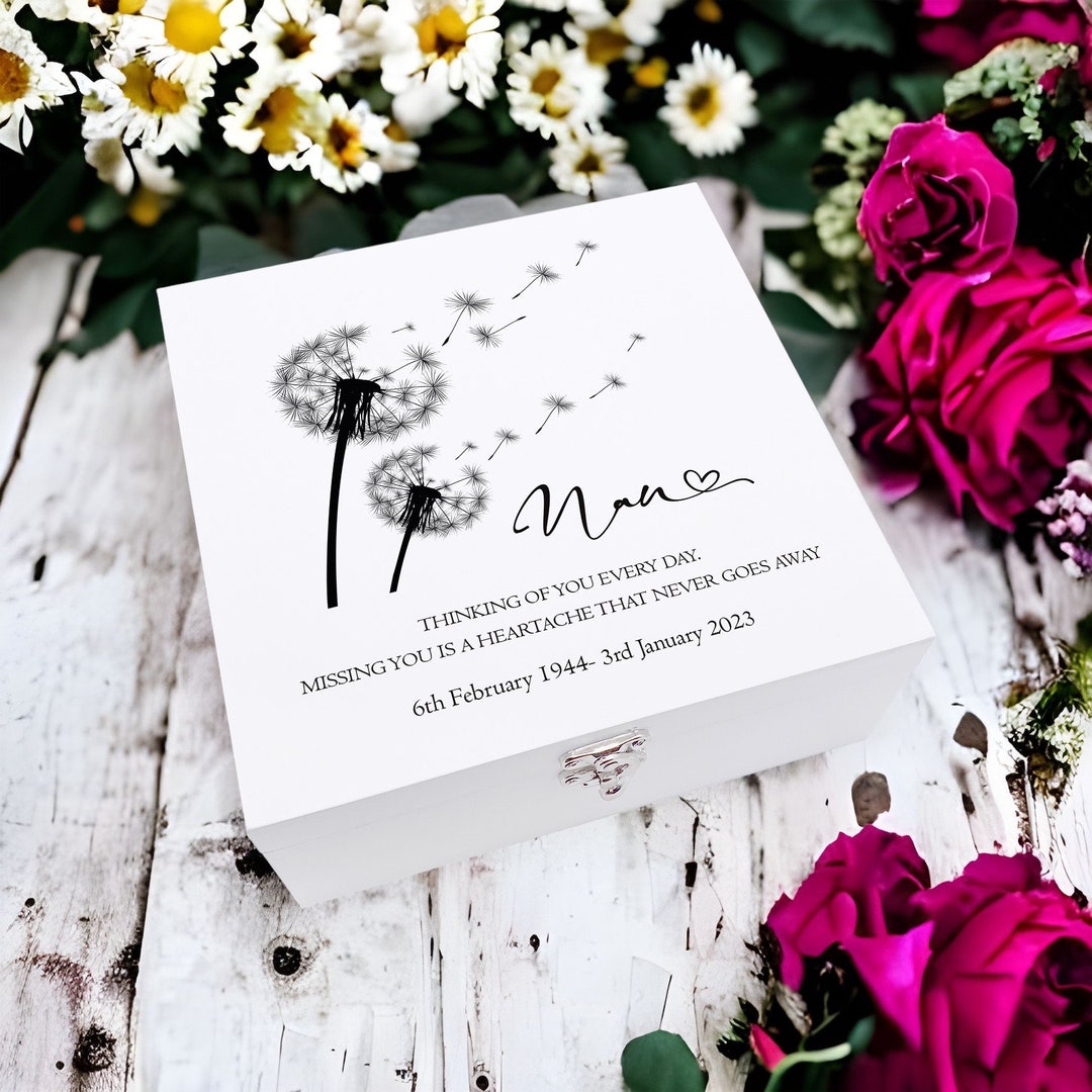 Nan Remembrance Personalised Wooden Keepsake Memory Box - Etsy