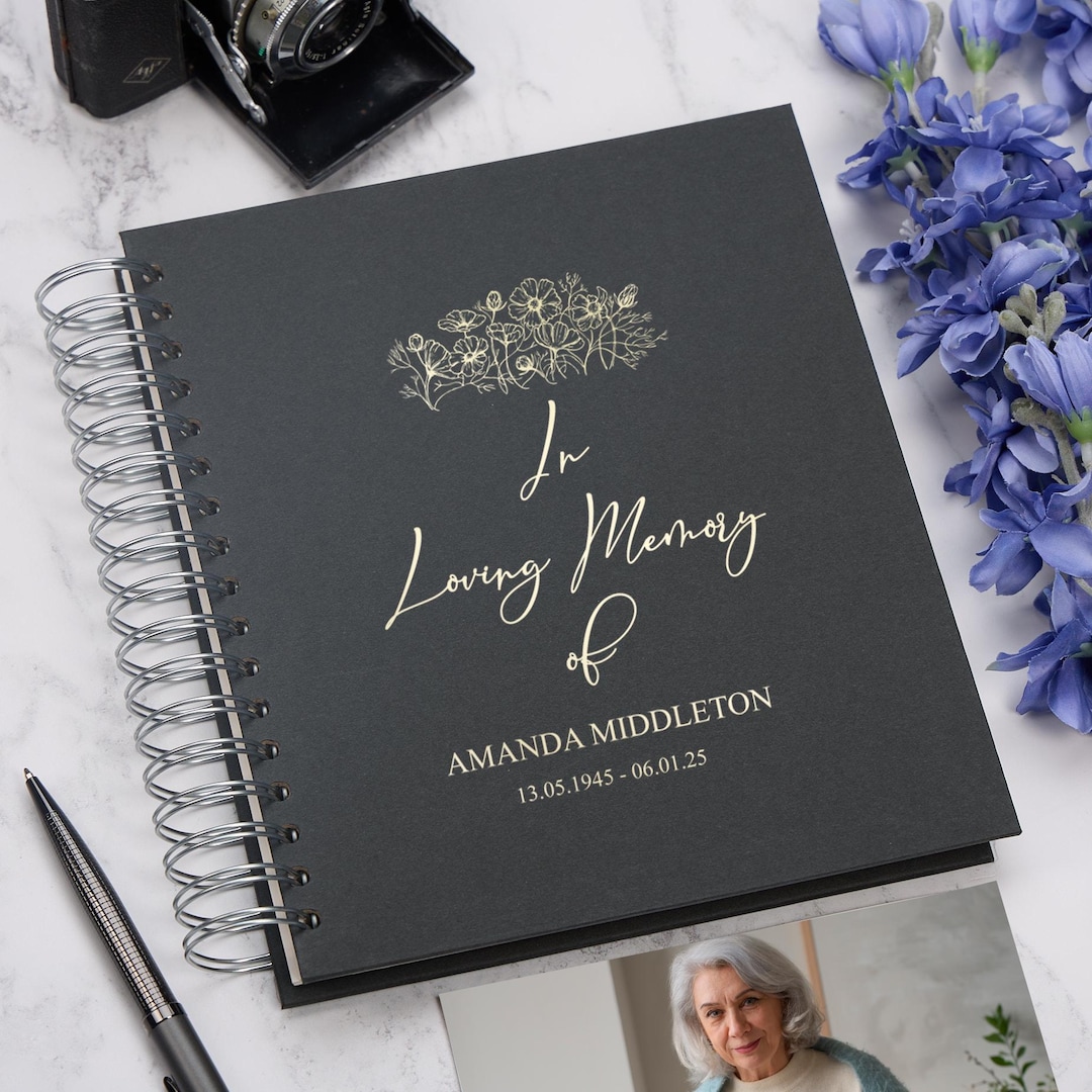 Persoanlised in Loving Memory Remembrance Photo Album With Various ...