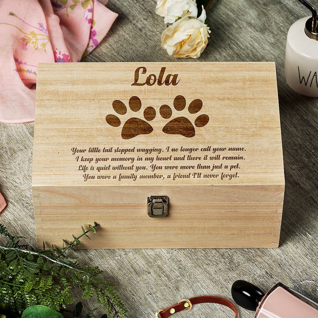 Personalised Large Dog Memory Pet Memorial Keepsake Box - Etsy