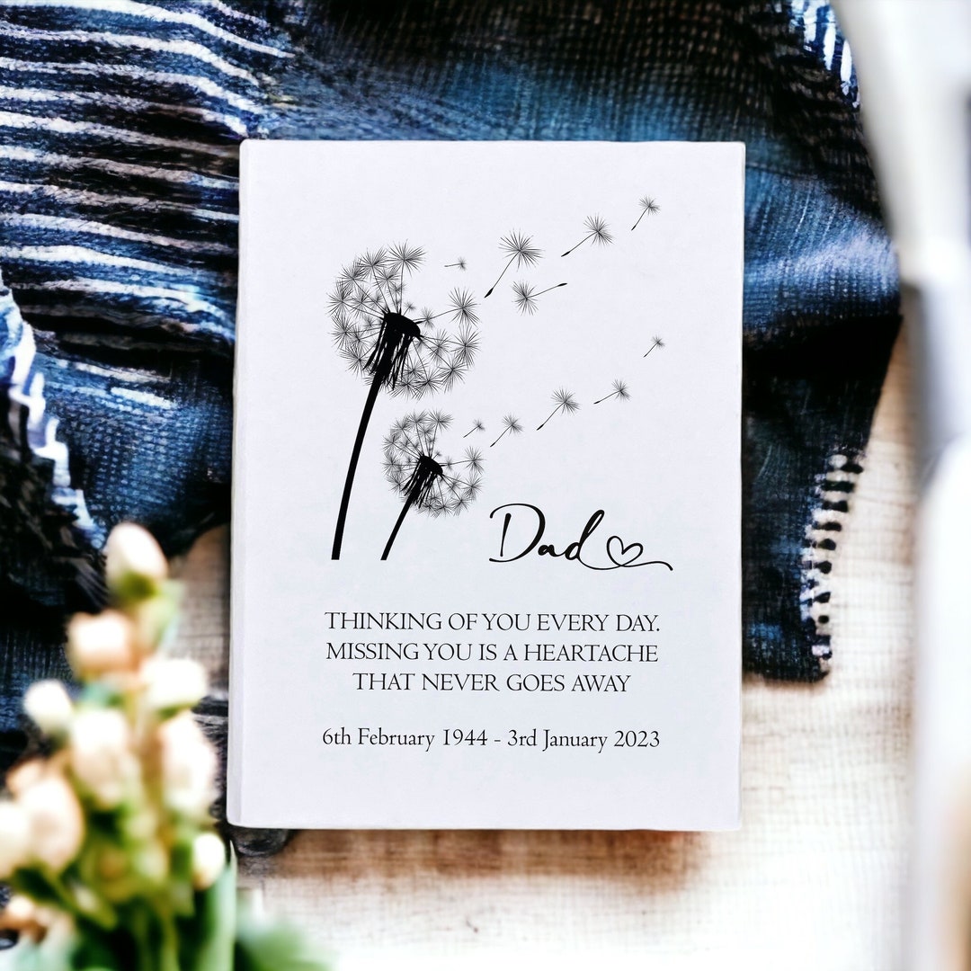 Personalised Dad Remembrance With Dandelions 100 X 6"x4" Photo Album - Etsy