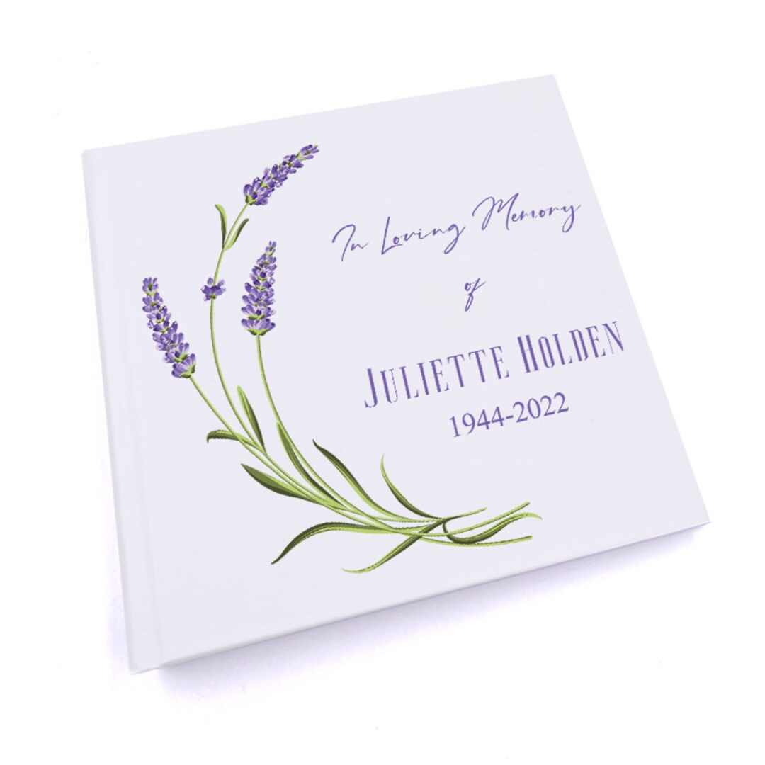 Personalised in Loving Memory Remembrance Photo Album Lavender Flower ...